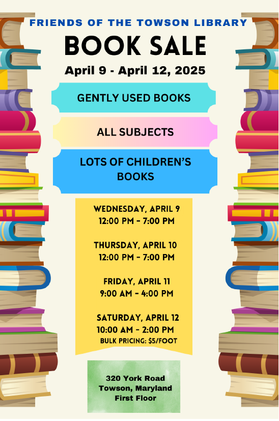 In support of the Towson Branch of the Baltimore County Public Library